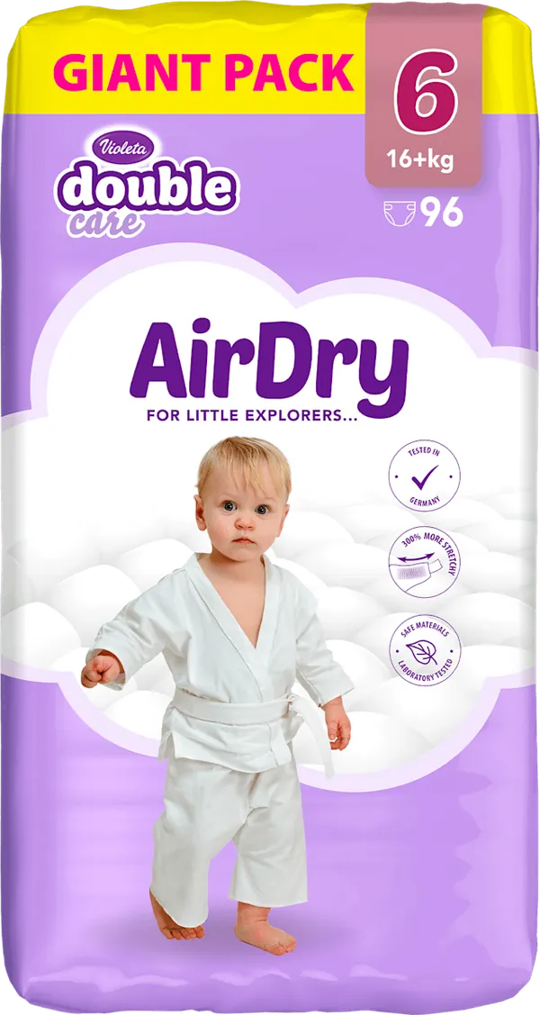 Pelene za bebe VIOLETA Air dry GP 6 96kom