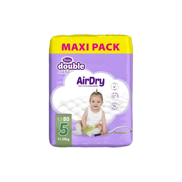 Pelene za bebe VIOLETA Double care AirDry 5 80kom