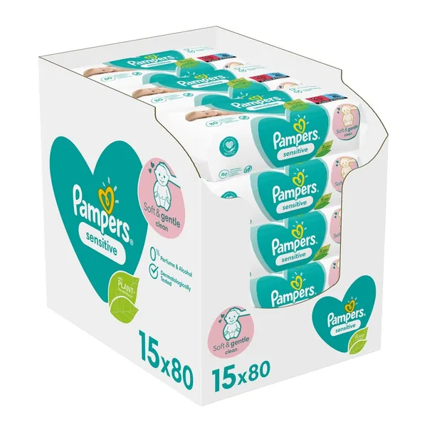 Vlažne maramice PAMPERS Sensitive 15x80kom