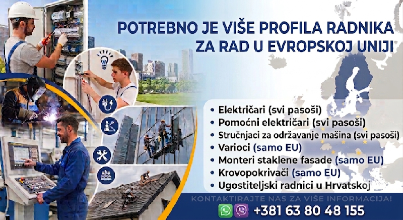 Potrebno više profila radnika za EU