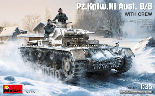 NEW! MiniArt 53085 Pz.Kpfw.III Ausf. B/D with Crew (2 Figures)