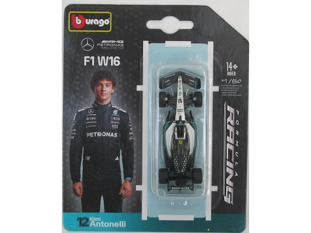 1:64 burago mercedes AMG F1 W16