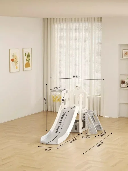 Feelkids Dečji tobogan sa košem i teleskopom “Elf” 160 cm (sivo beli) ( 26200 )