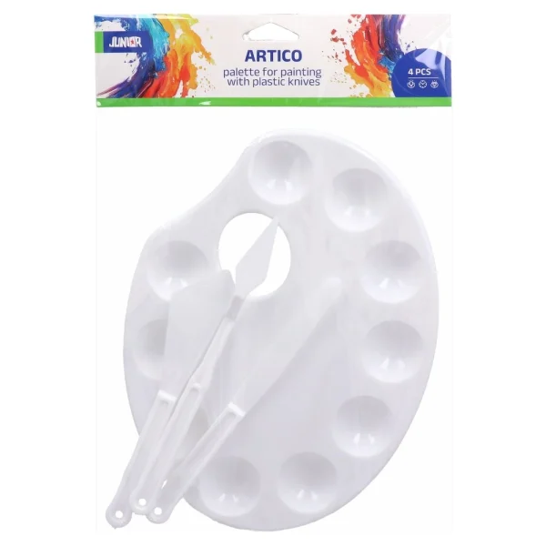 Artico, slikarski set, paleta sa nožićima, bela, 4K