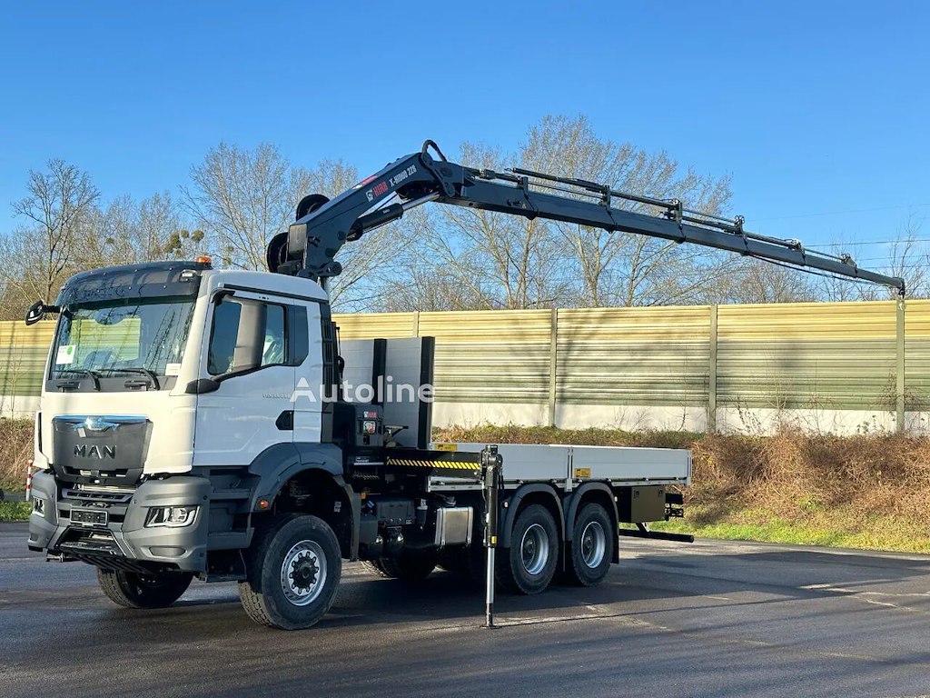 Novi MAN TGS 33.440 MAN TGS 33.440 6x6 Kran HIAB 228-4 kamion s ravnom platformom