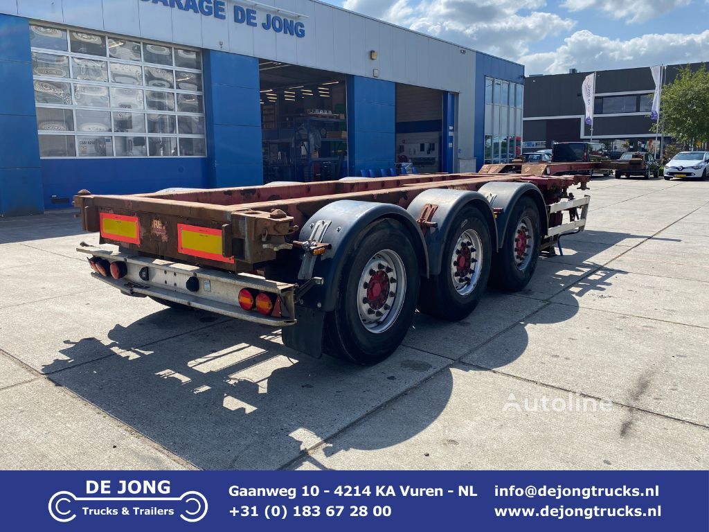 Renders Euro 800 / 2x Extendable / 1x Lift Axle / Disc Brakes poluprikolica za prevoz kontejnera