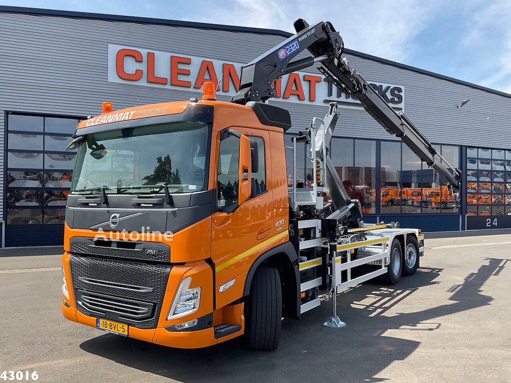 Volvo FM 430 HMF 23 Tonmeter laadkraan Welvaarts laadkraan weegsysteem kamion rol kiper