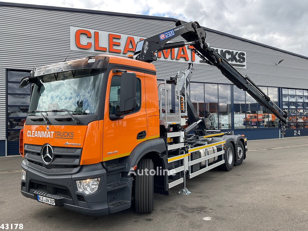 Mercedes-Benz Actros 2643 Euro 6 HMF 23 Tonmeter laadkraan kamion rol kiper