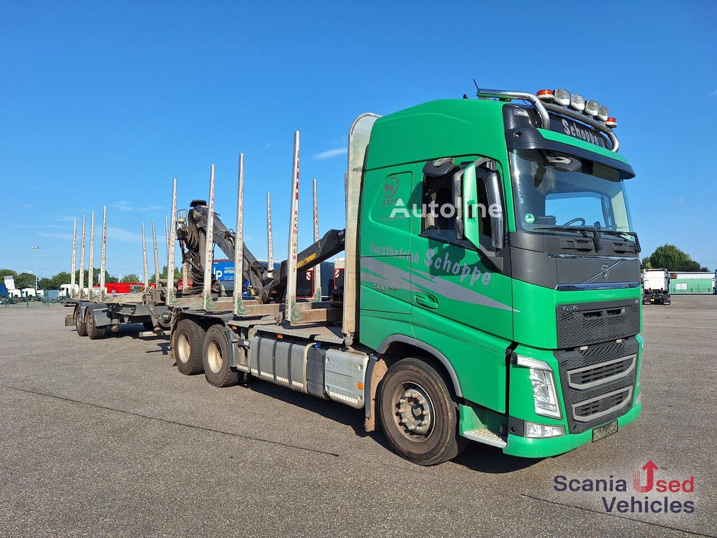 Volvo FH500 6X4 Holztransporter Kesla Ladekrank kamion za prevoz drva