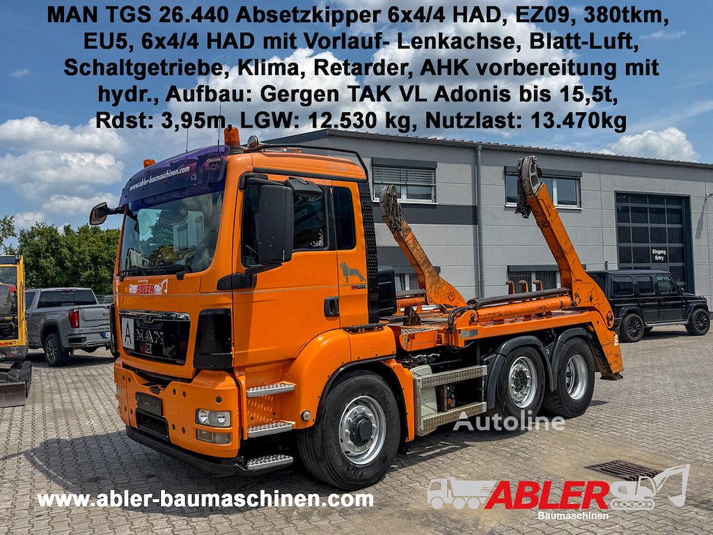 MAN TGS 26.440 kamion autopodizač kontejnera
