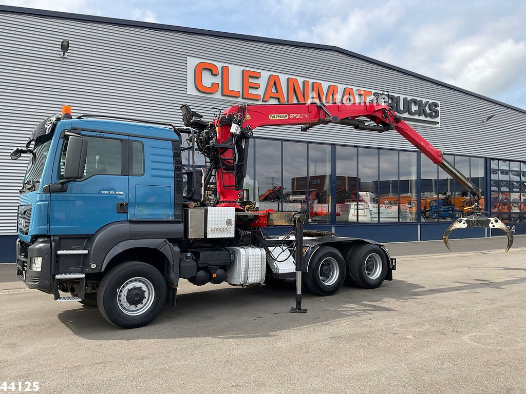 MAN TGS 33.480 6x6 Euro 6 Palfinger 27 Tonmeter boomkraan tegljač