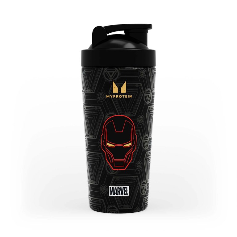 Myprotein Iron Man Recycled Metal shaker − metalni šejker − crni