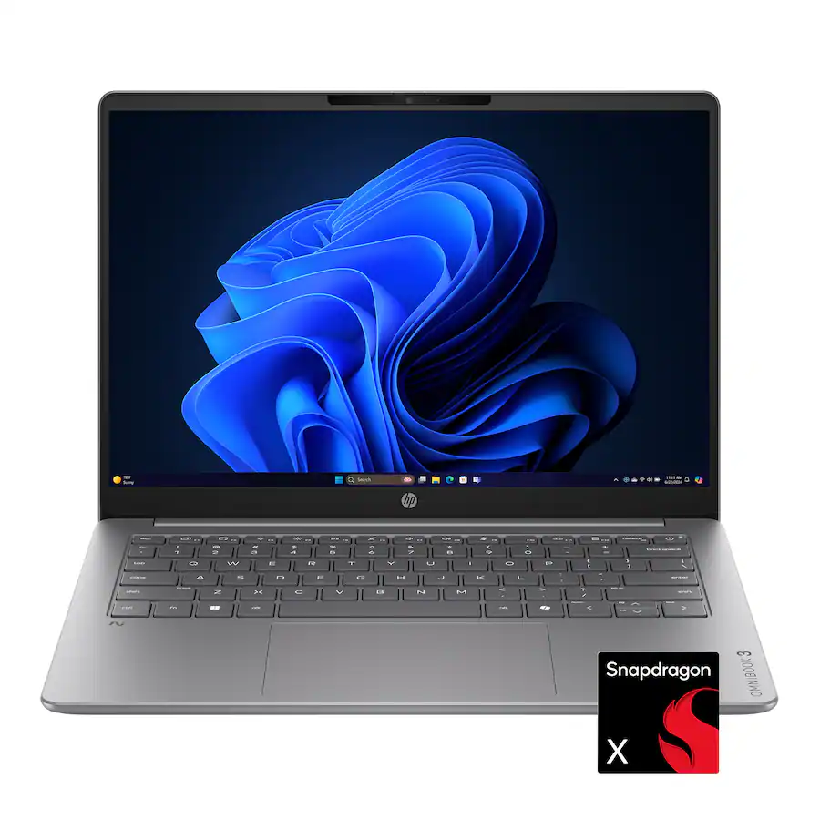 HP - OMNIBOOK 3 - 14" 2K OLED LAPTOP - SNAPDRAGON X - 8GB MEMORY - 256GB SSD - NOUVELLE SILVER