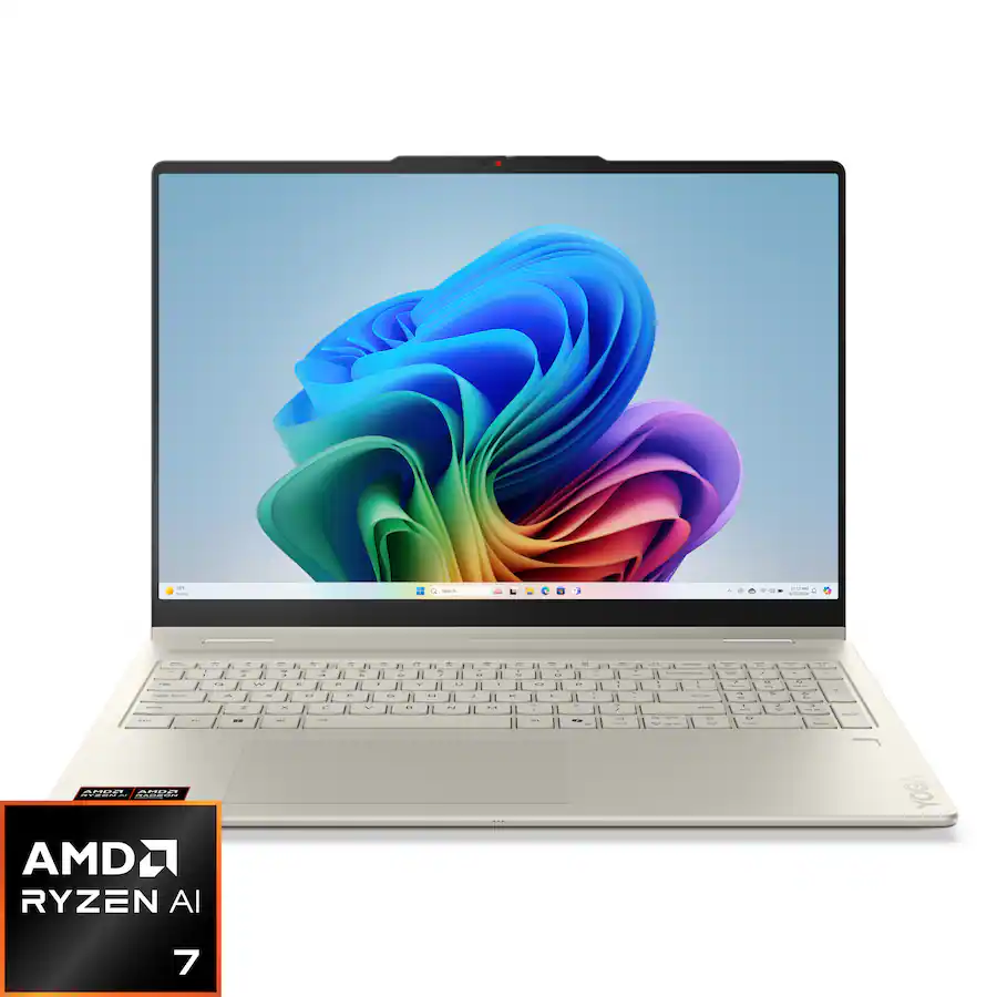 LENOVO - YOGA 7A 2-IN-1 16" 2K LCD TOUCHSCREEN LAPTOP - AMD RYZEN AI 7 445 2026 - 16GB MEMORY - 1TB SSD - COPILOT+ PC - SEASHELL