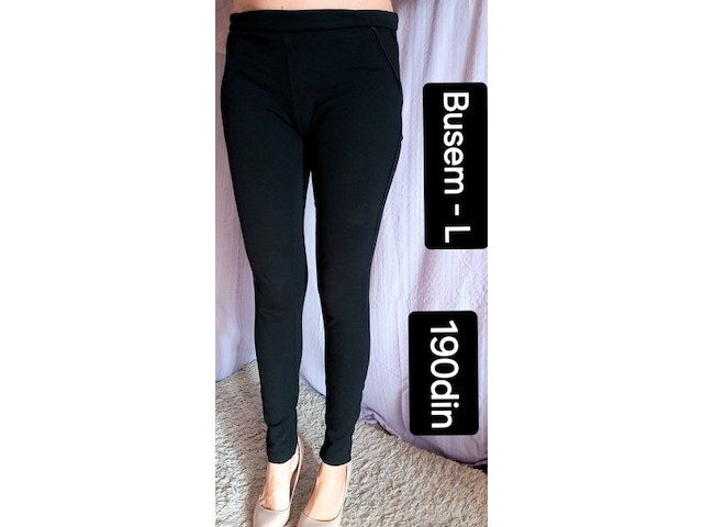 Busem ženske pantalone helanke crne L/40