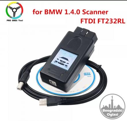 BMW auto skener 1.4.0 čitač kodova 1.4 OBD2