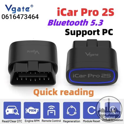 Vgate iCar Pro 2S OBD2 Bluetooth 5.3, IOS Android, PC