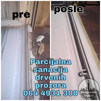 Parcijalna sanacija drvenih prozora i vrata 0644931300