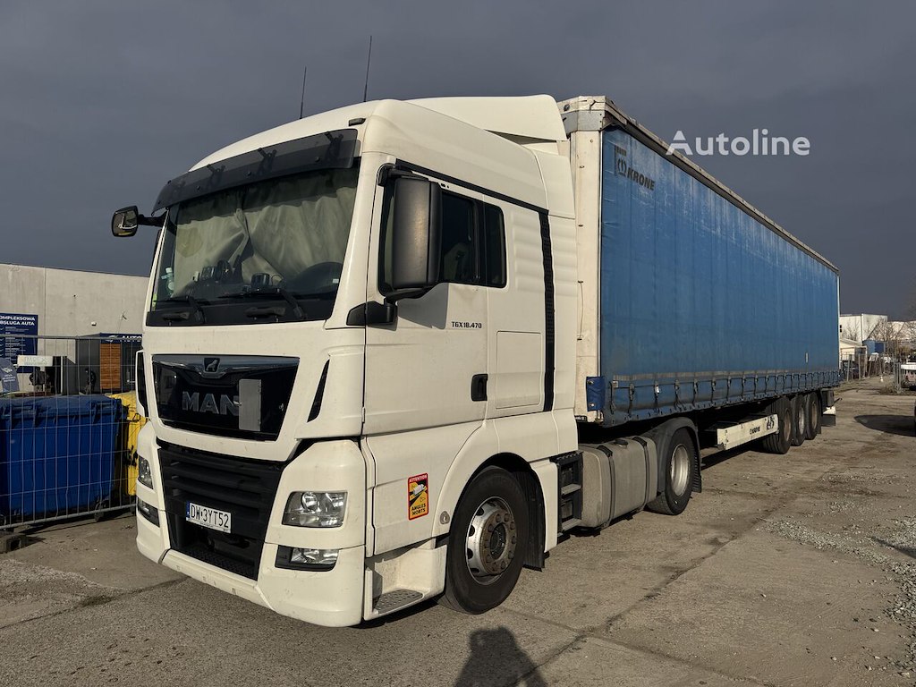 MAN TGX 18.470 tegljač + poluprikolica sa kliznom ceradom