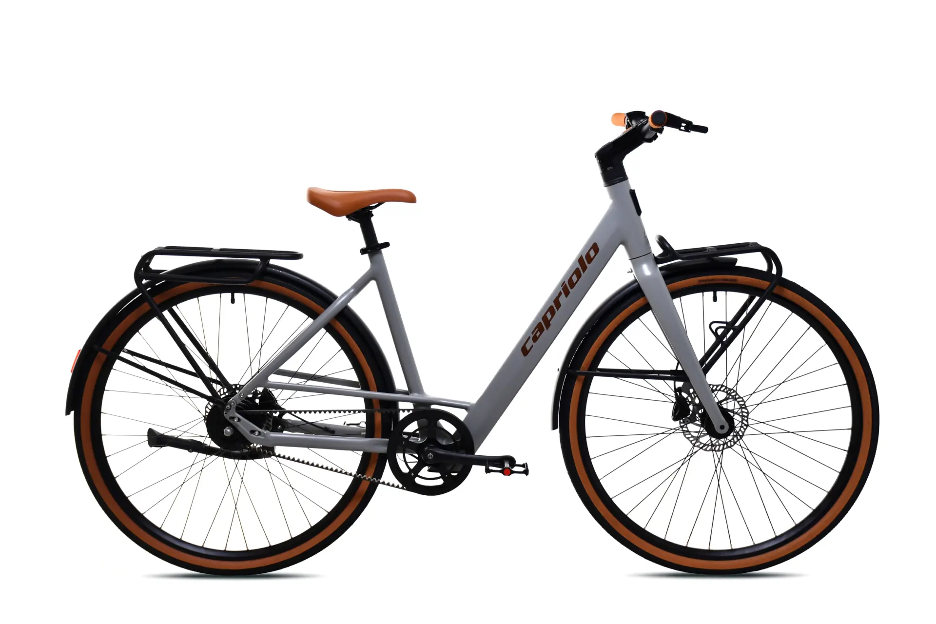 BICIKL CAPRIOLO E-BIKE BELT DRIVE 28″ sivo-bež