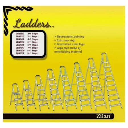 Zilan ZLN1152 Lestve, metalne, 3+1 stepenik