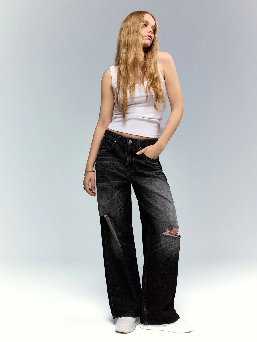 Baggy fit farmerke