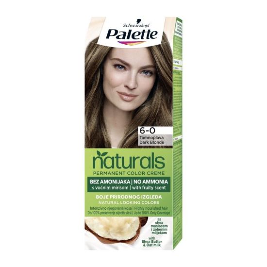 Palette Permanent Natural Colors boja za kosu 6-0 (500) Dark Blonde