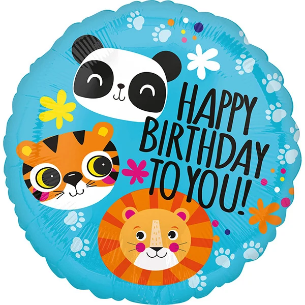 18”46 cm Lav, Tiger i Panda HB folija balon