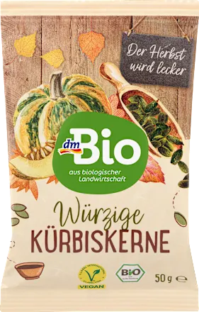 dmBio
Začinjene suvopečene semenke bundeve u tamari sosu, 50 g