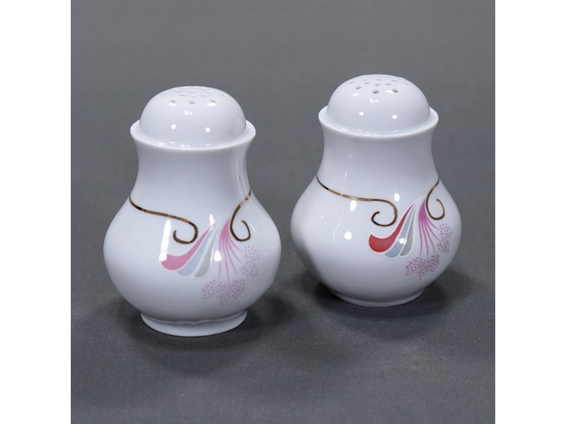 Porcelanski set so + biber Hollohaza art deko sara