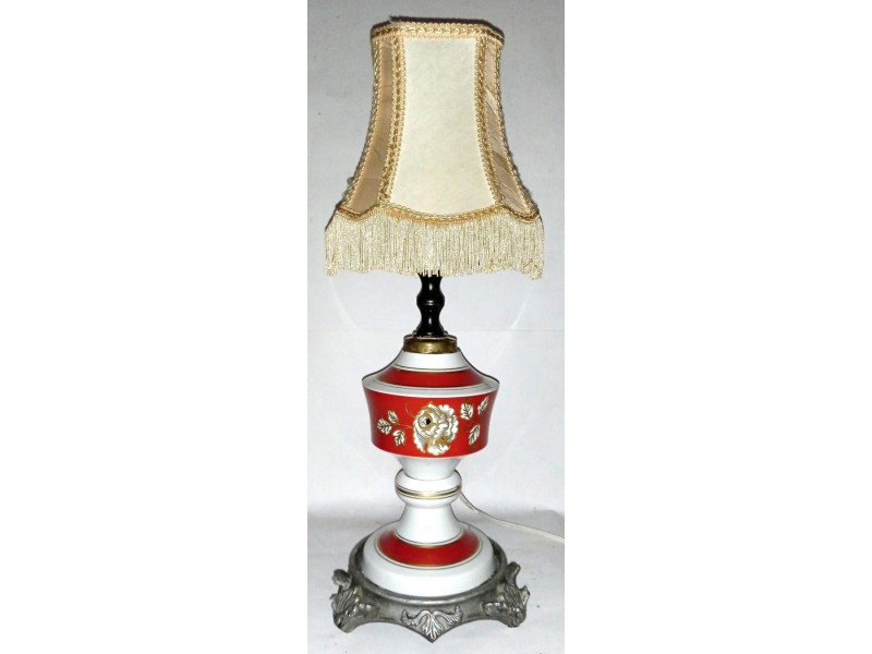 LAMPA SELJANCICA - FLORALNI PORCELAN ABAZUR PLATNO, 54c