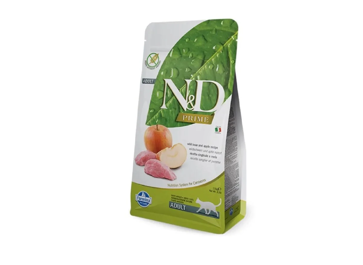 N&D Prime hrana za mačke – Divlja svinja i jabuka 10kg