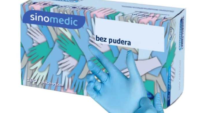 Nitrilne rukavice bez pudera plave L 100 komada