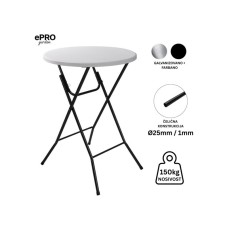 EPRO Garden sklopivi baštenski barski sto Ø80 110cm, metal-plastika