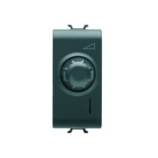 GEWISS Elektronski, univerzalni rotirajući regulator - 230 V AC 50 Hz - SATIN BLACK – 1 MODUL - CHORUSMART