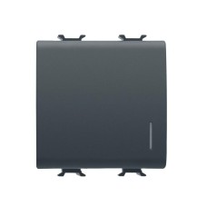 GEWISS GW12172F Osvetljeno dugme 1 NO 2M 1P 16A Plug-in terminali Crna