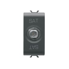 GEWISS GW12371 - TV / SAT utičnica Direktan F Ženski konektor - Satin Crna - ChoruSmart