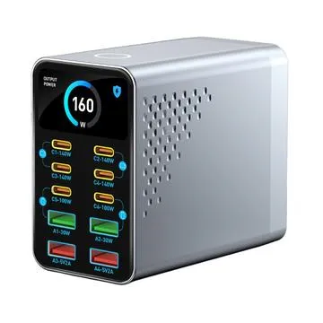 WLX-G2 165W GAN DESKTOP CHARGING STATION - 140W PD, 10-PORT USB-C & USB-A