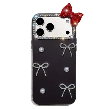 IPHONE 18 PRO/17 PRO PEARL BOW DECOR HYBRID CASE