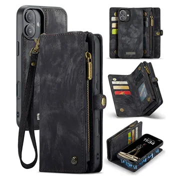 IPHONE 16 PLUS CASEME 008 2-U-1 MULTIFUNKCIONALNA FUTROLA-NOVČANIK - CRNA