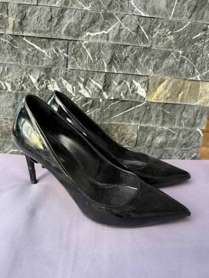 YSL Štikle Salonke Cipele ORIGINAL Crne lakovane