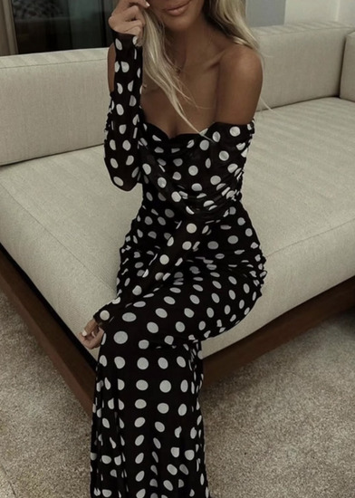 Polka dot haljina %snizeno