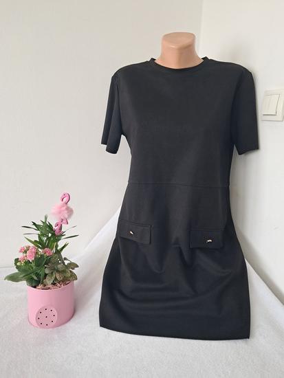 Zara „T-shirt” haljina od izvrnute koze vel M