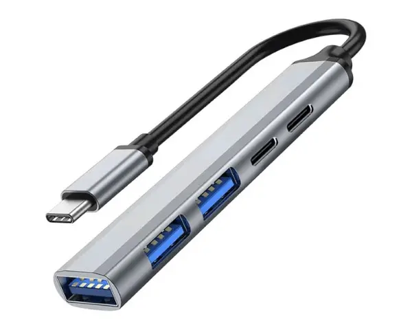 FAST ASIA Adapter USB 3.1 tip-C na 3xHUB 3.0+TIP C+ PD