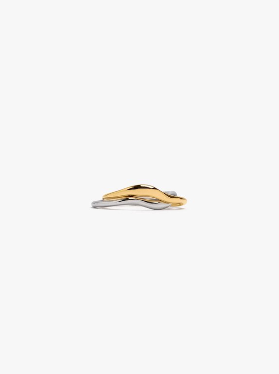 BICOLOR INTERLACED RINGS - STAINLESS STEEL
