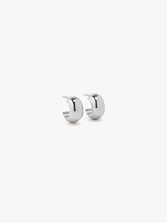 WIDE OPEN HOOP EARRINGS - STAINLESS STEEL