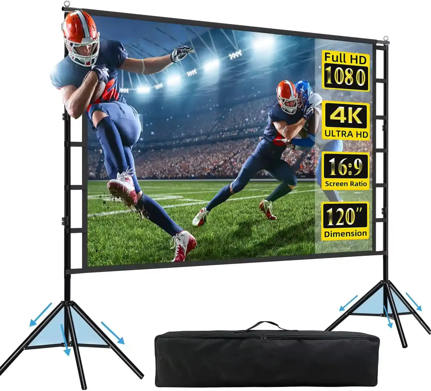 KETTZ Platno za projektor KT-SP150, Anti-Refleks, 330x187 cm, Crno