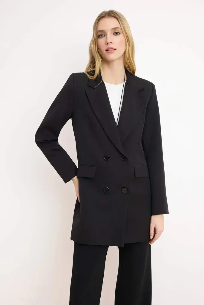 Trendyol Modest Ženski sako Tctaw22Ck0007, Crni