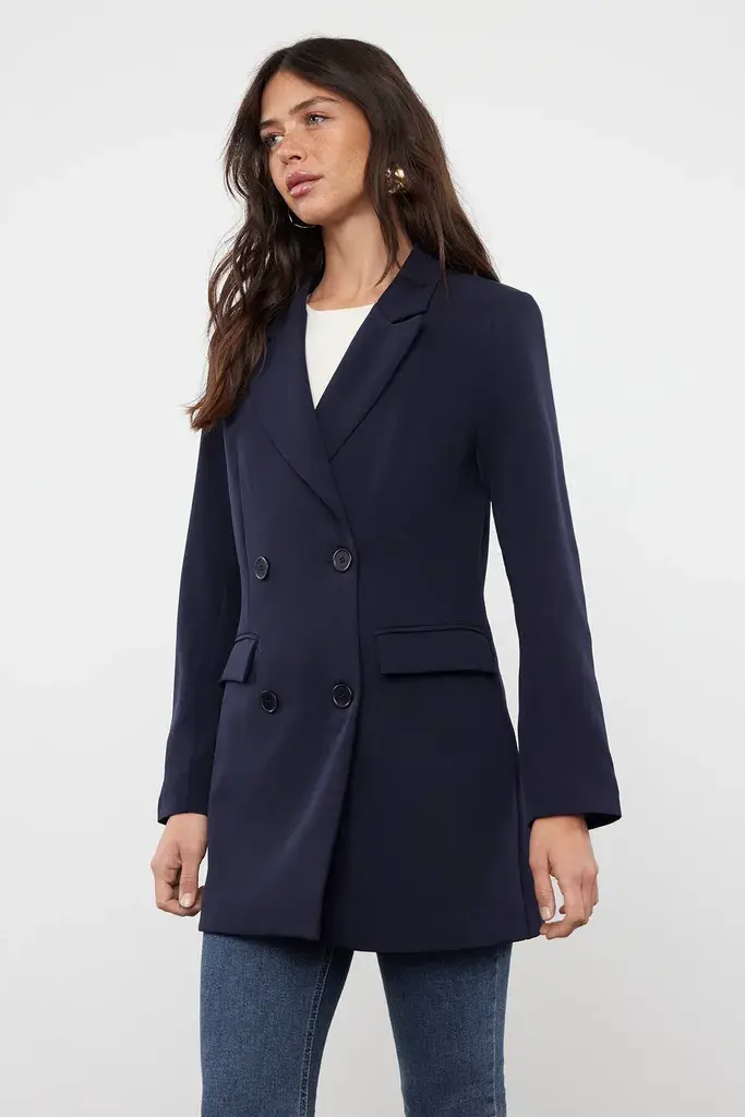 Trendyol Modest Ženski sako Tctaw22Ck0007, Tamnoplavi