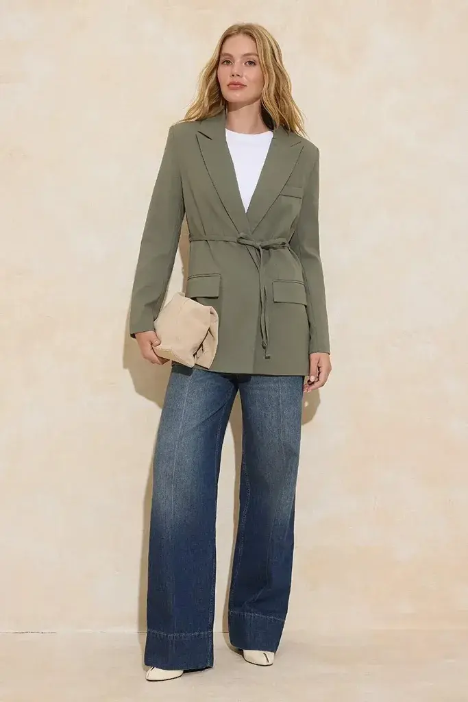 Trendyol Modest Ženski sako Tctss26Ck00001, Kaki